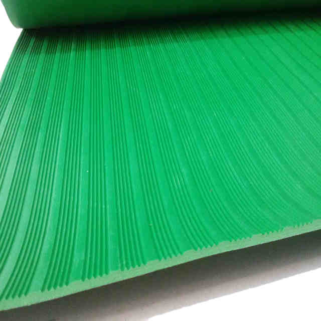 Wide ribbed rubber matting corrugated anti skid mats flooring