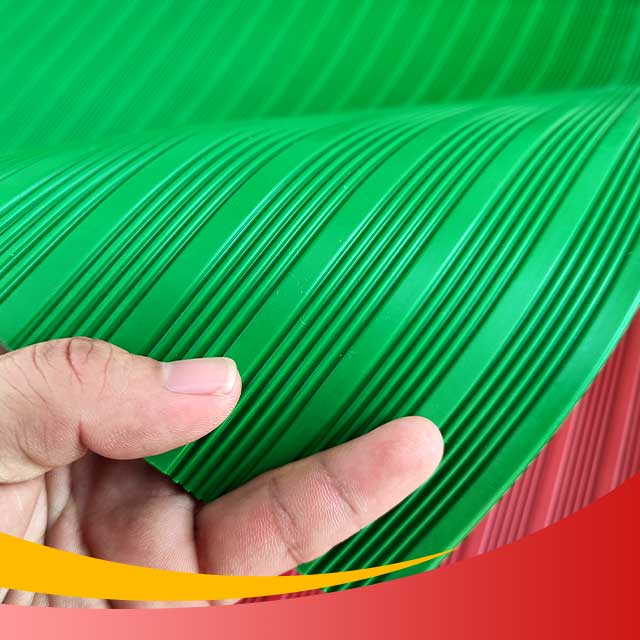 Wide ribbed rubber matting corrugated anti skid mats flooring