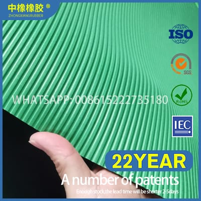 Rib rubber sheet Green 3mm - Flat Ribbed Flooring Roll 22 Years ...