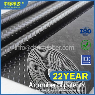 Diamond pattern rubber sheet floor mat - Non slip mat suppliers