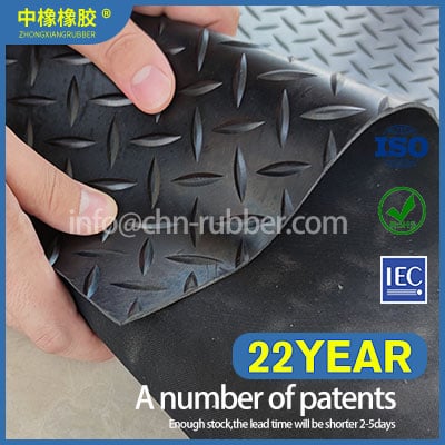 Diamond pattern rubber sheet floor mat - Non slip mat suppliers