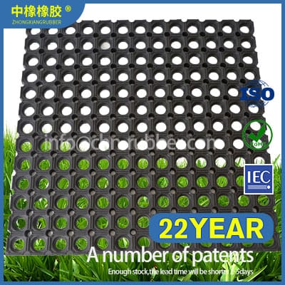 Small rubber mat with holes 15mm - rubber hollow mat manufacturer