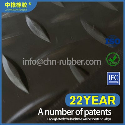 Rubber diamond plate 1.5g/cm³ non slip flooring mats - professional ...
