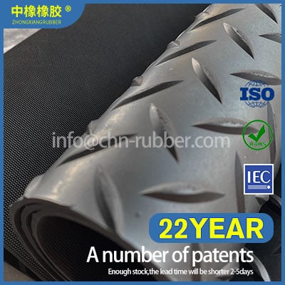 Rubber diamond plate roll 3mm matting - Anti slip rubber sheeting