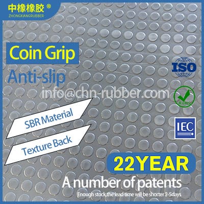 Coin grip rubber flooring rolls 5mm 1.5g/cm³ - Garage rubber mats ...